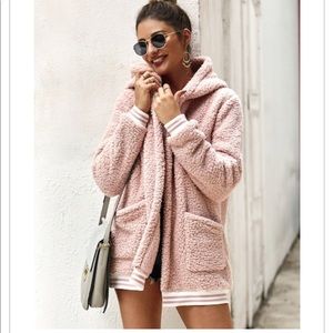 Jackets & Coats | Teddy Soft Open Front Jacket Hoodie | Poshmark